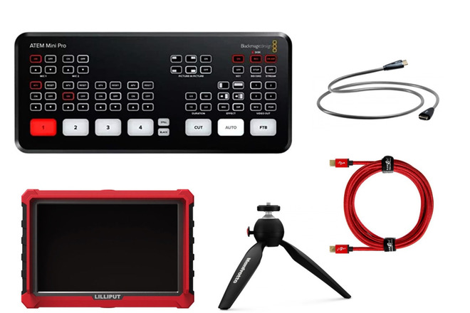 ATEM Mini Pro + Monitor + tripod - cinekit
